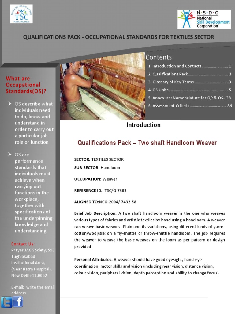 QP-Two Shaft Handloom Weaver | PDF | Weaving | Loom