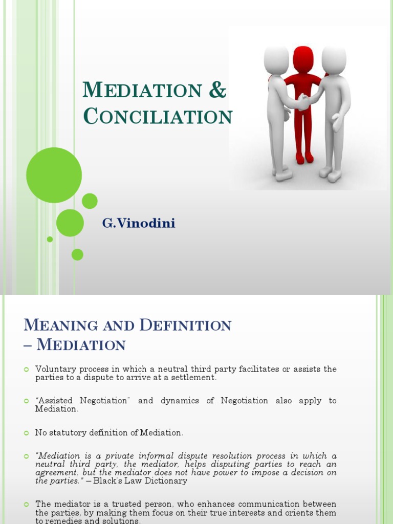 ADR-Mediation and Conciliation-2.pptx | Mediation | Alternative Dispute ...
