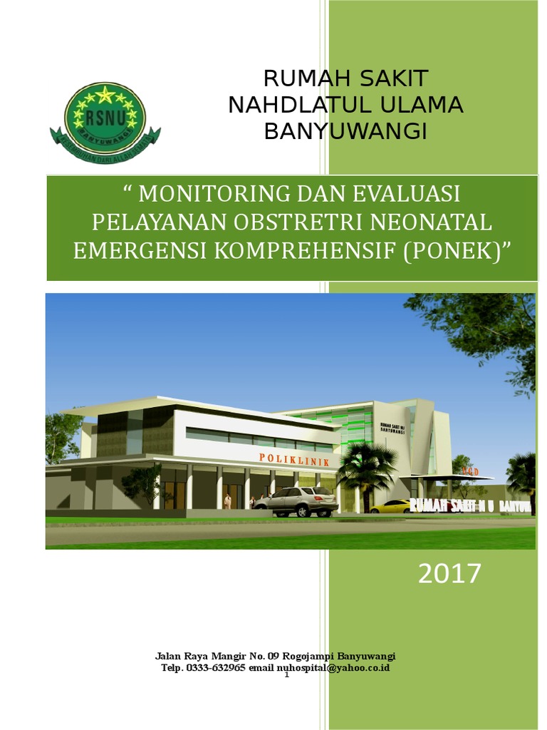 Monitoring Dan Evaluasi Pelayanan Obstretri Neonatal Emergensi Komprehensif (Ponek) | PDF