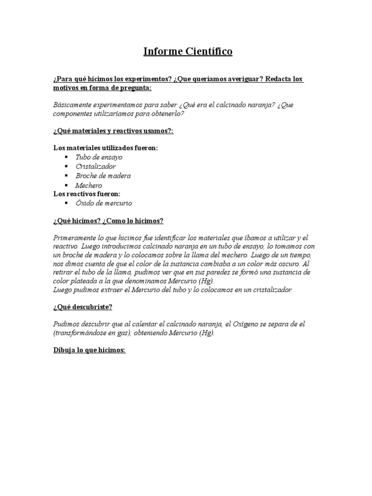 Informe Científico | PDF