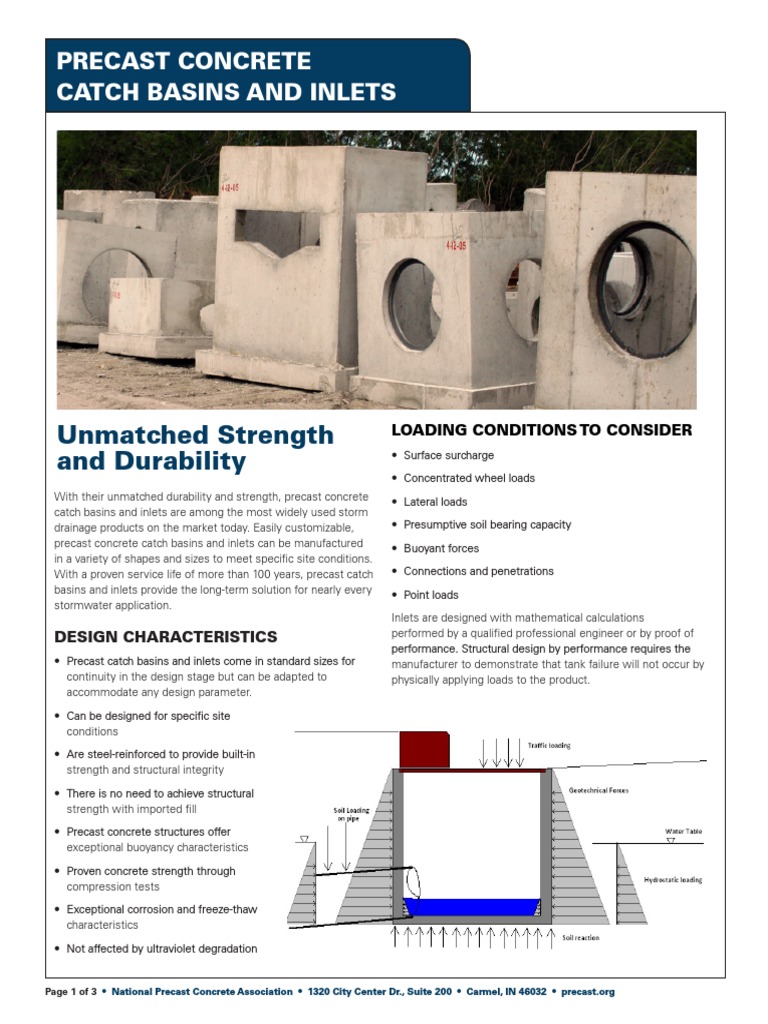 Precast Concrete Catch Basins Overview | PDF | Precast Concrete | Concrete