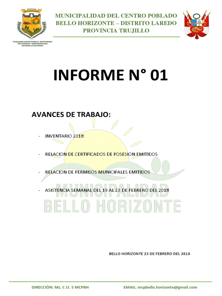 Caratula de Informe de Trabajo | PDF