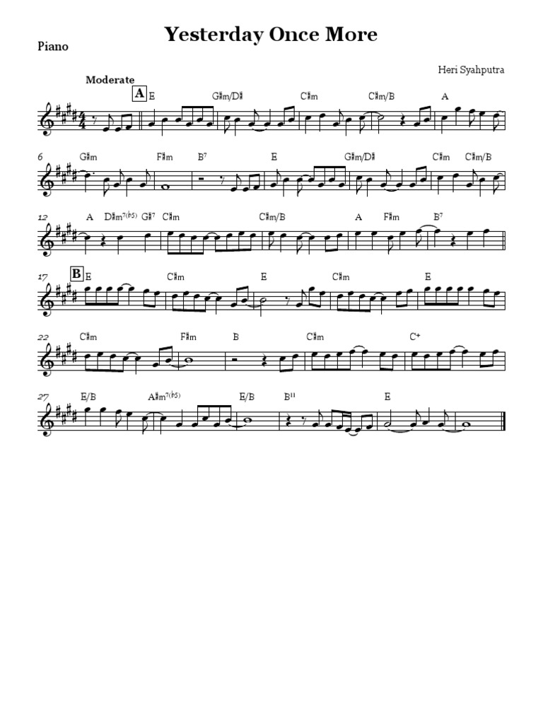 Yesterday Once More | PDF