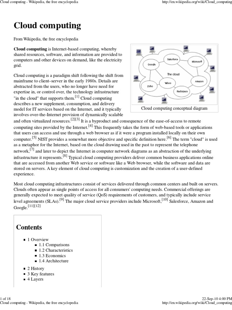 Cloud Computing - Wikipedia.. | PDF | Software As A Service | Cloud ...