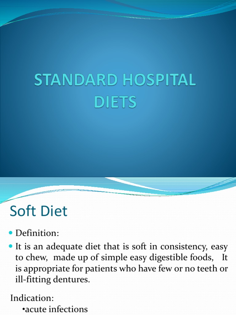 Standard Hospital Diets | PDF