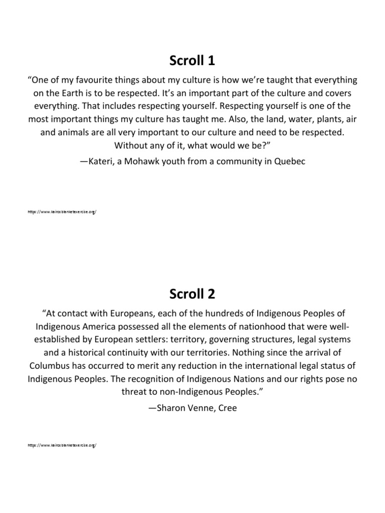 Scroll Project - Scrolls Document | PDF | First Nations | Indigenous ...