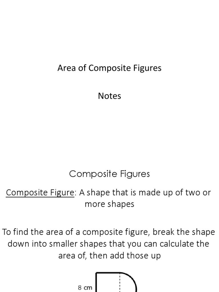 Area of Composite Figures Notes | PDF