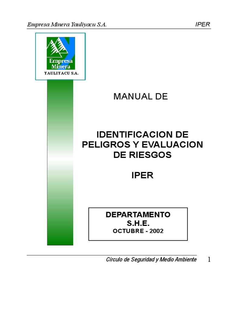 Manual IPER | PDF | Calidad (comercial) | Riesgo