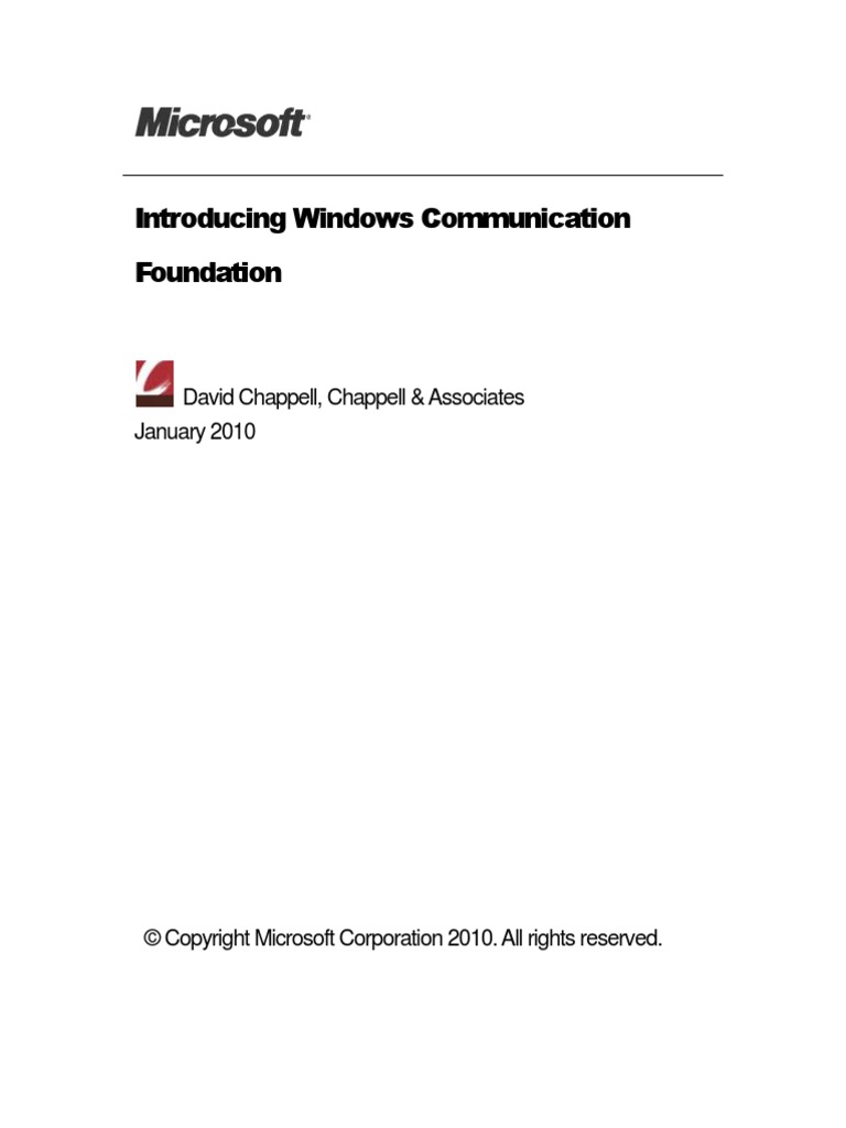 Introducing Wcf In Net Framework 4 Pdf