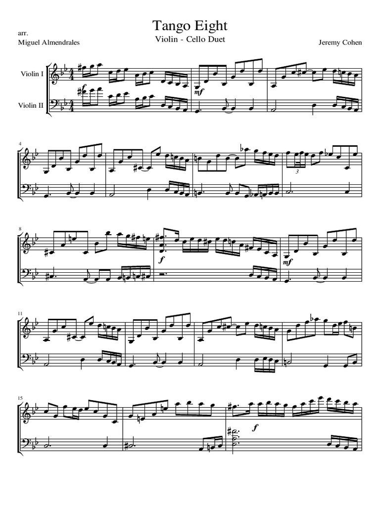 Tango_Eight Dueto Violin - Cello - Arreglo.-partitura_y_Partes ...