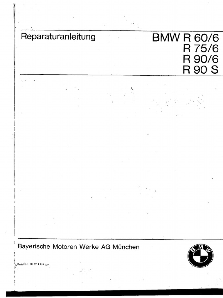 BMW R-60-6 R75-6 R90-6 R90-S Manual Taller 0248 | PDF