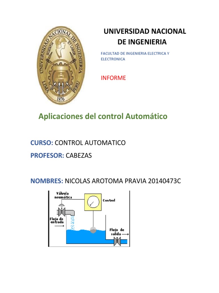 Aplicaciones del Control Automático | PDF | Realimentación | Generación ...