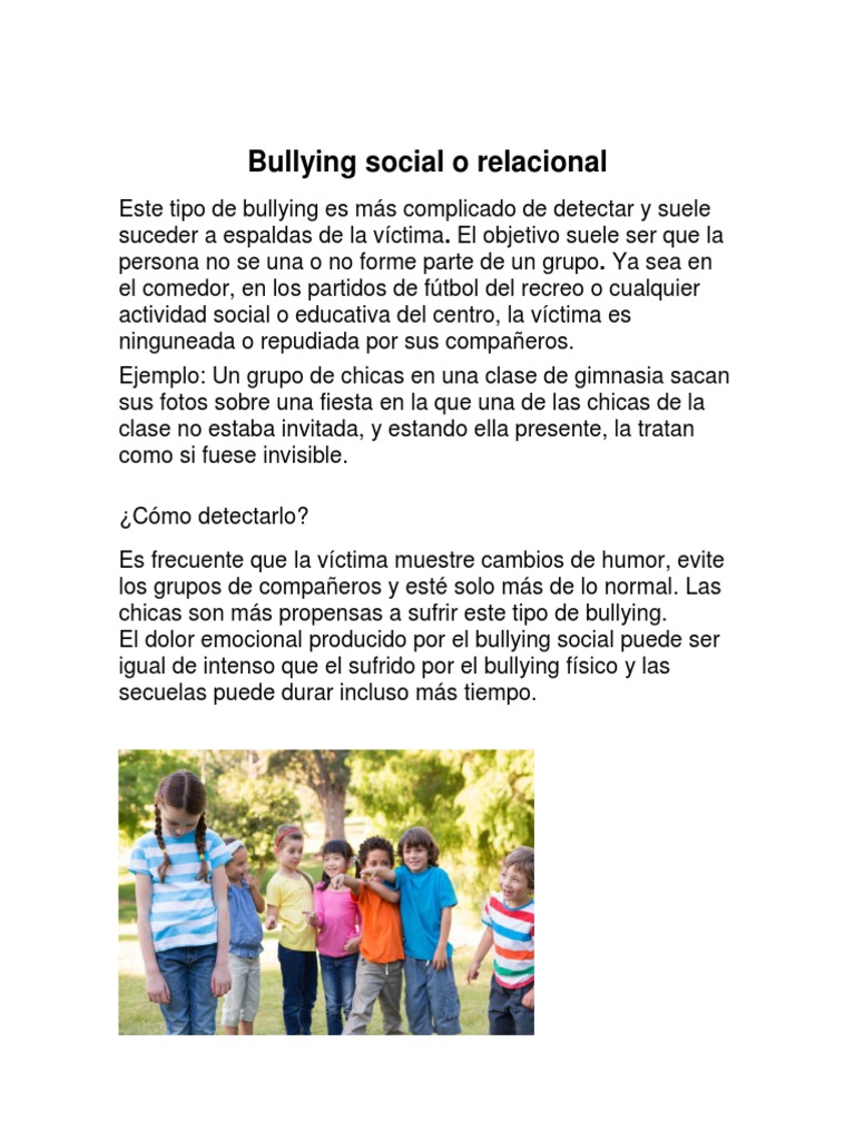Bullying Social: Definición y Ejemplos | PDF | Estilo de vida