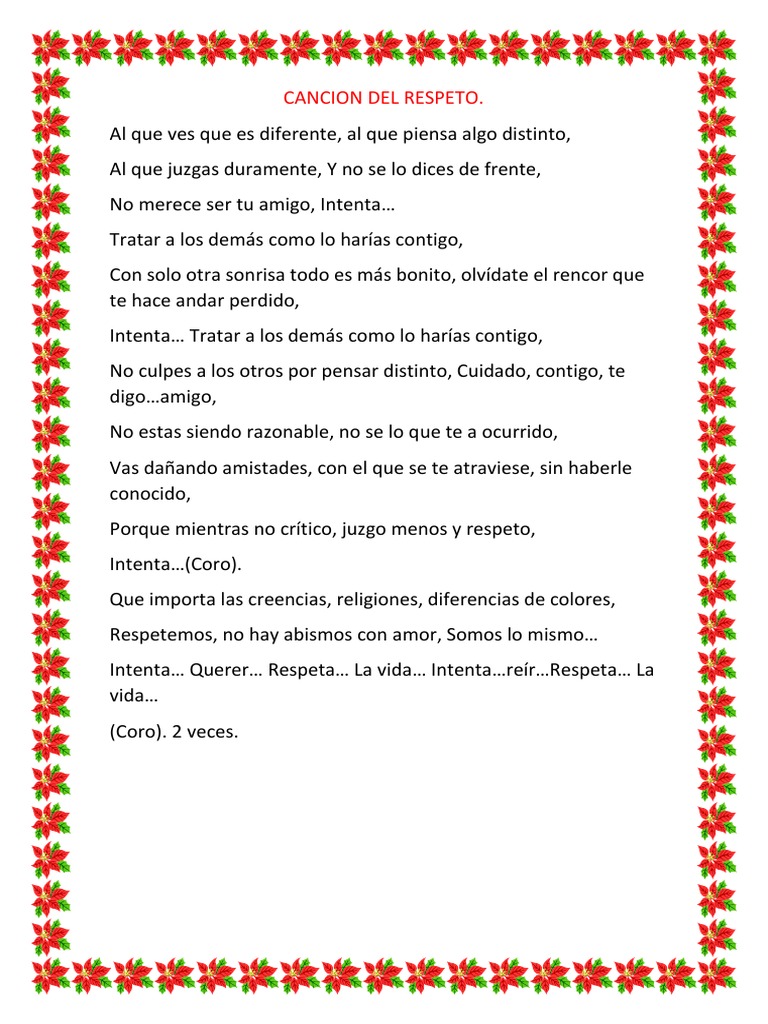 Cancion Del Respeto | PDF