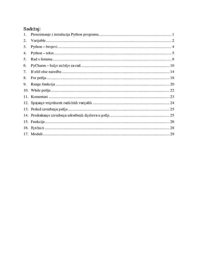 Python Prirucnik | PDF