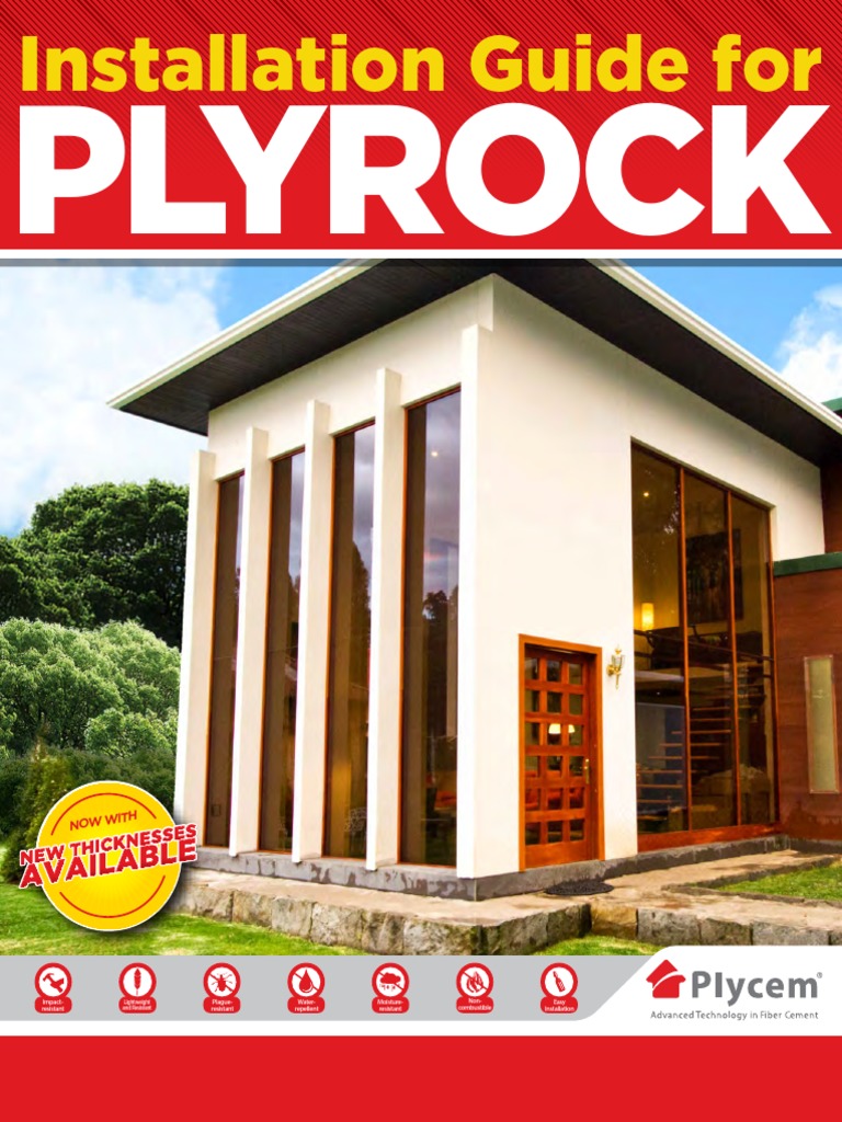 Plycem Plyrock Manual | PDF | Wall | Adhesive