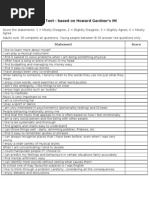 Multiple Intelligence Checklist PDF | PDF | Intelligence | Teaching ...