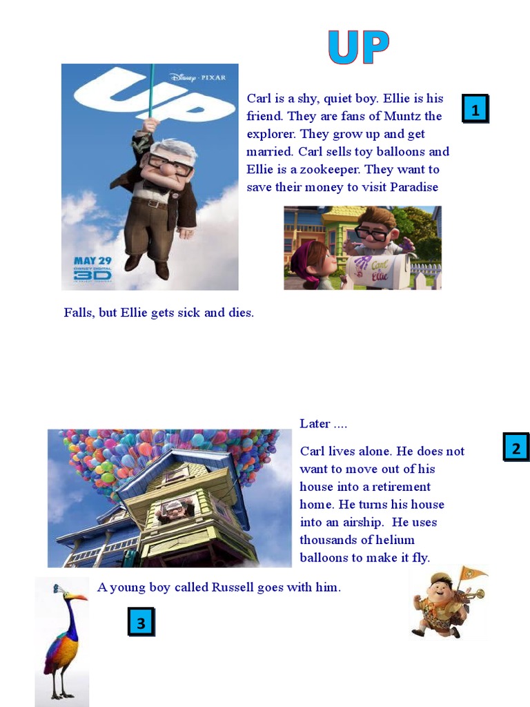 Up The Movie Reading Comprehension Exercises 27319 | PDF | Balloon ...