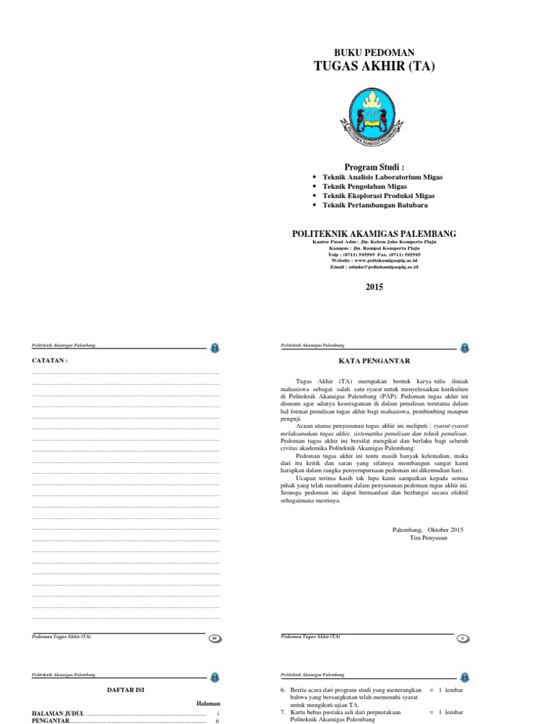 Pedoman Tugas Akhir | PDF