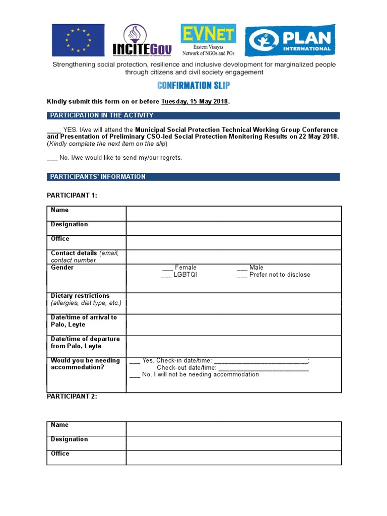 Confirmation Slip | PDF | Business