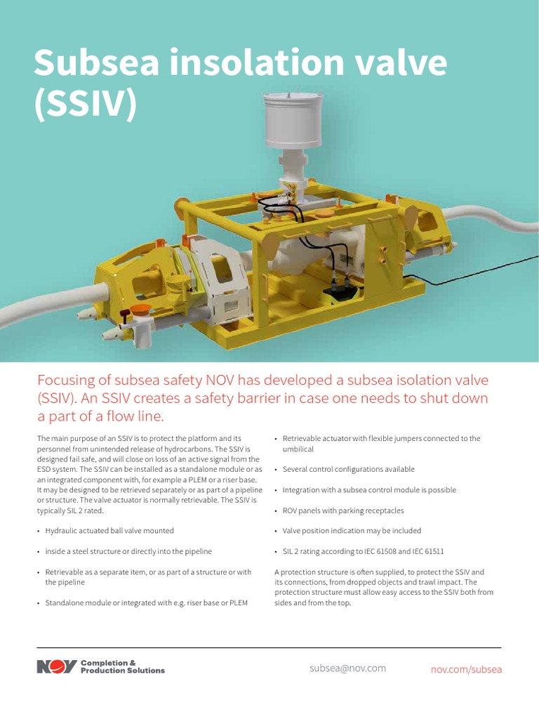 SPS SubseaIsolationValvesA4Lo ENG v01 | PDF | Valve | Subsea (Technology)