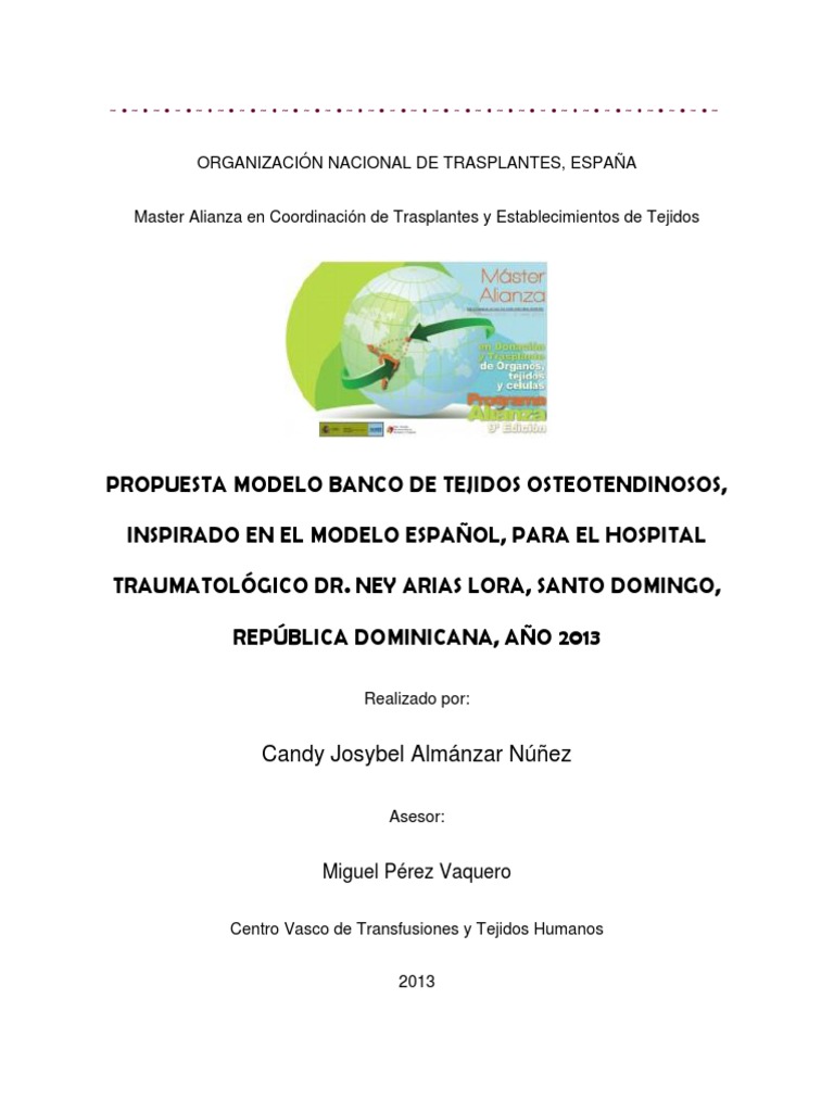 Banco Huesos Candy Almanzar | PDF | Célula madre | Calidad (comercial)
