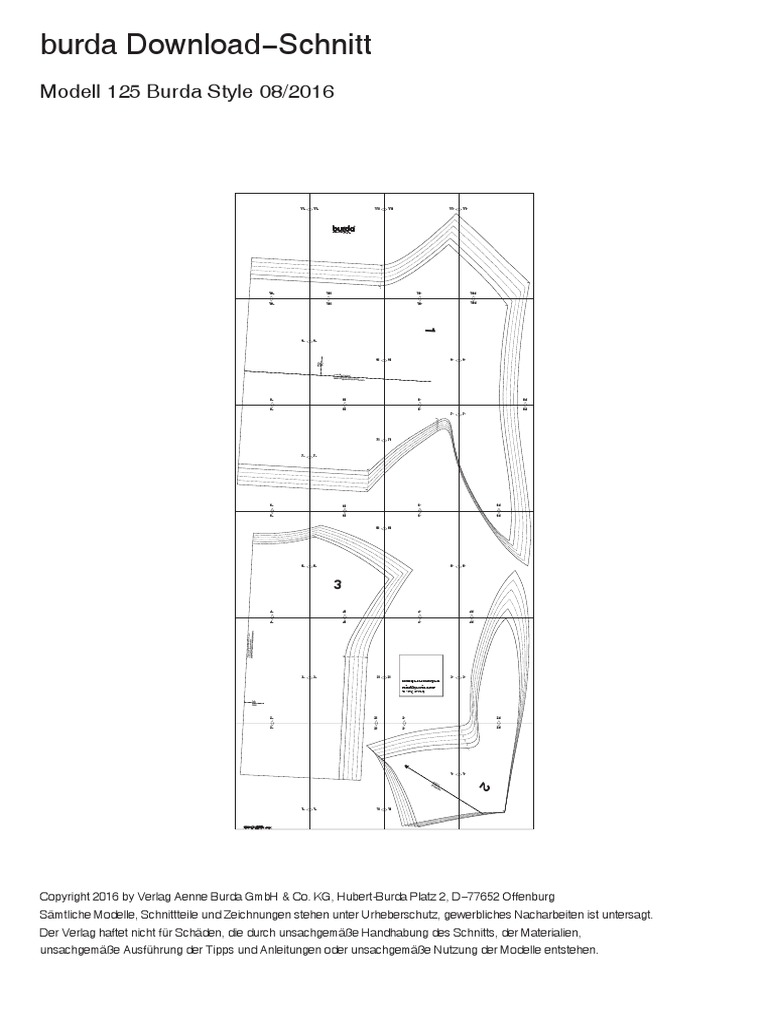Blusa Burda Modelo 125 | PDF