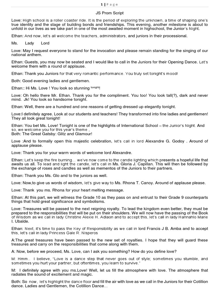 JS Prom Script | PDF | Prom