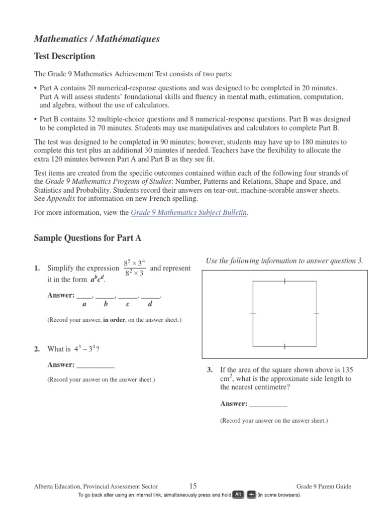 Pat Math Parent Guide 2018 | PDF | Fraction (Mathematics) | Teaching ...