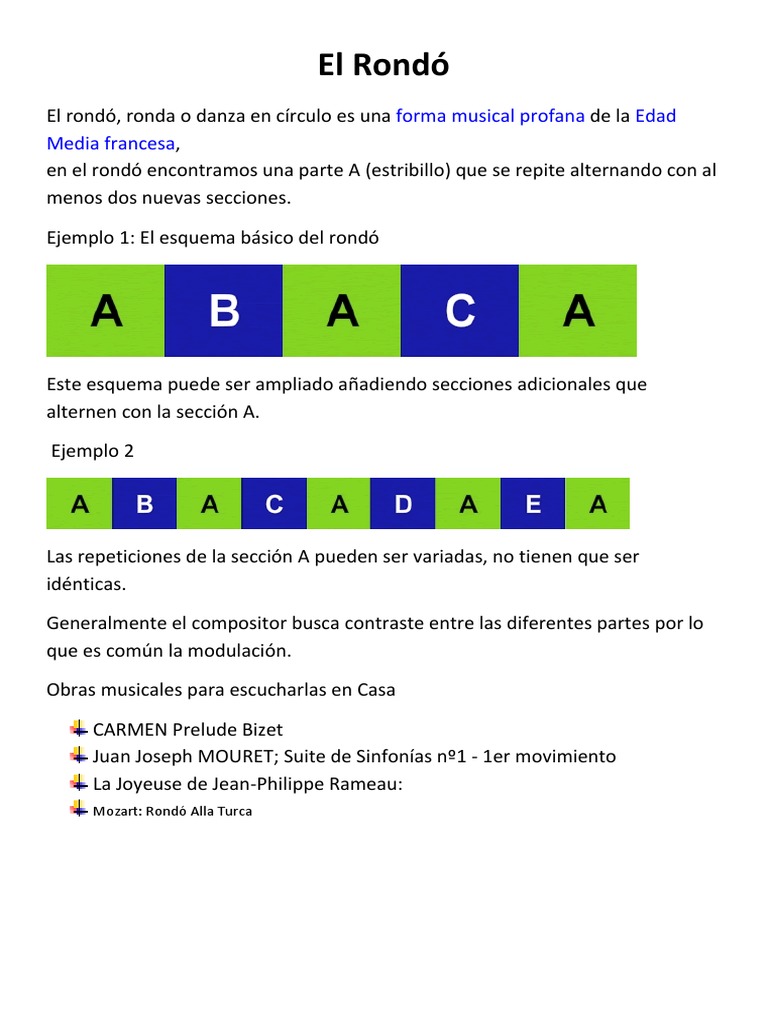 El Rondo - Forma Musical | PDF | Estribillo | Musicología