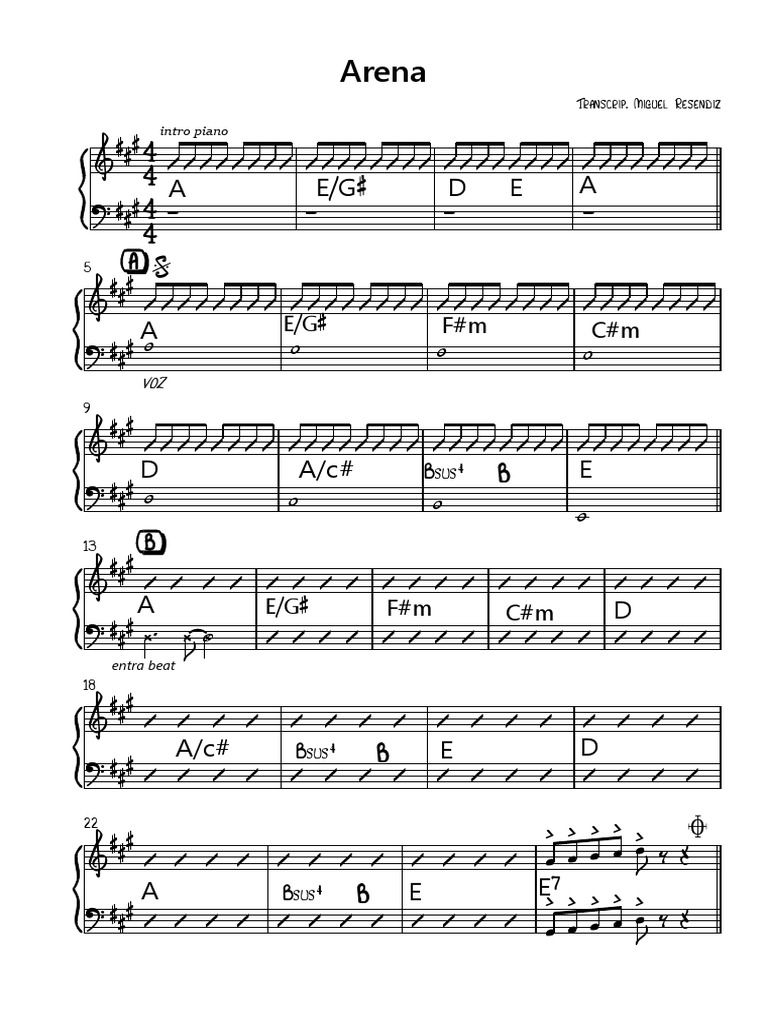 Arena: A E/G© D E A (A) A | PDF