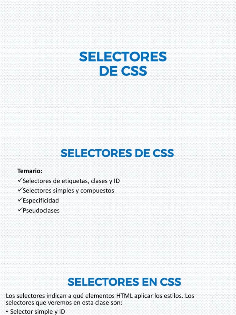Selectores CSS3 | PDF | Hojas de estilo en cascada | Áreas de informática