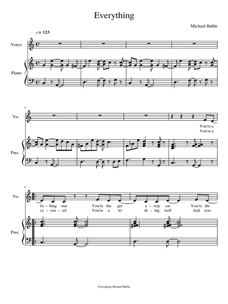 Everything: Michael Buble 123 | PDF