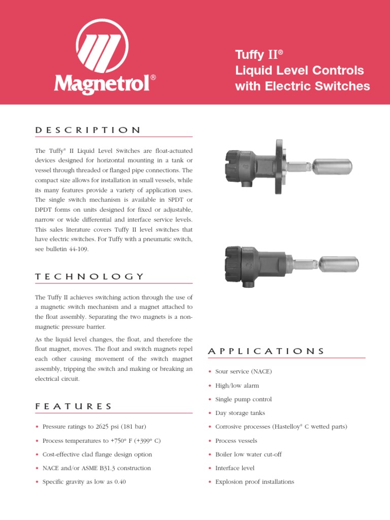 T35 Magnetrol PDF | PDF | Switch | Steel