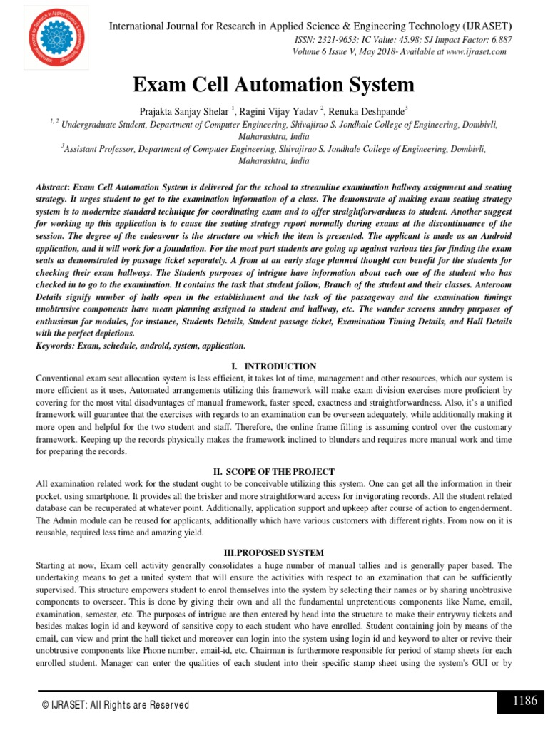 Exam Cell Automation System | PDF | Test (Assessment) | System