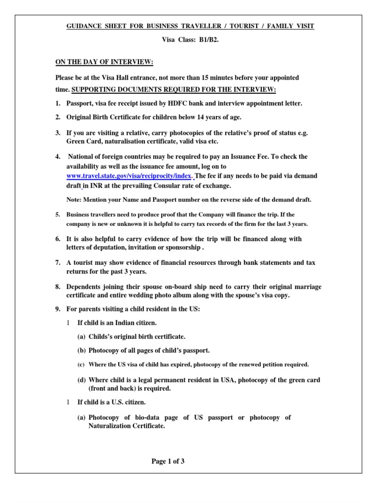 B1 B2(Business Tourist) | Travel Visa | Passport