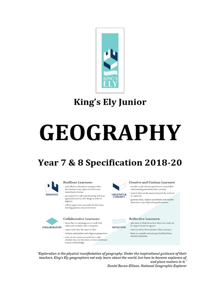 King's Ely Junior Geography Spec | PDF | Antarctica | Geography