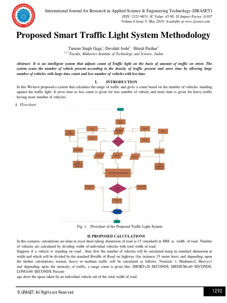 Proposed Smart Traffic Light System Methodology | PDF | Traffic ...