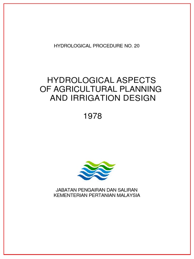 Hydrological Procedure No 20 - 1978 - Hydrological Aspects Related To ...