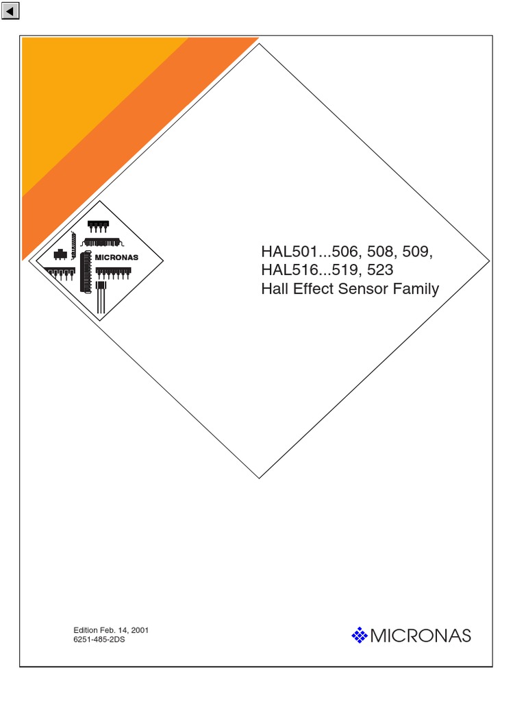 Micronas Hall | PDF | Sensor | Magnetic Field