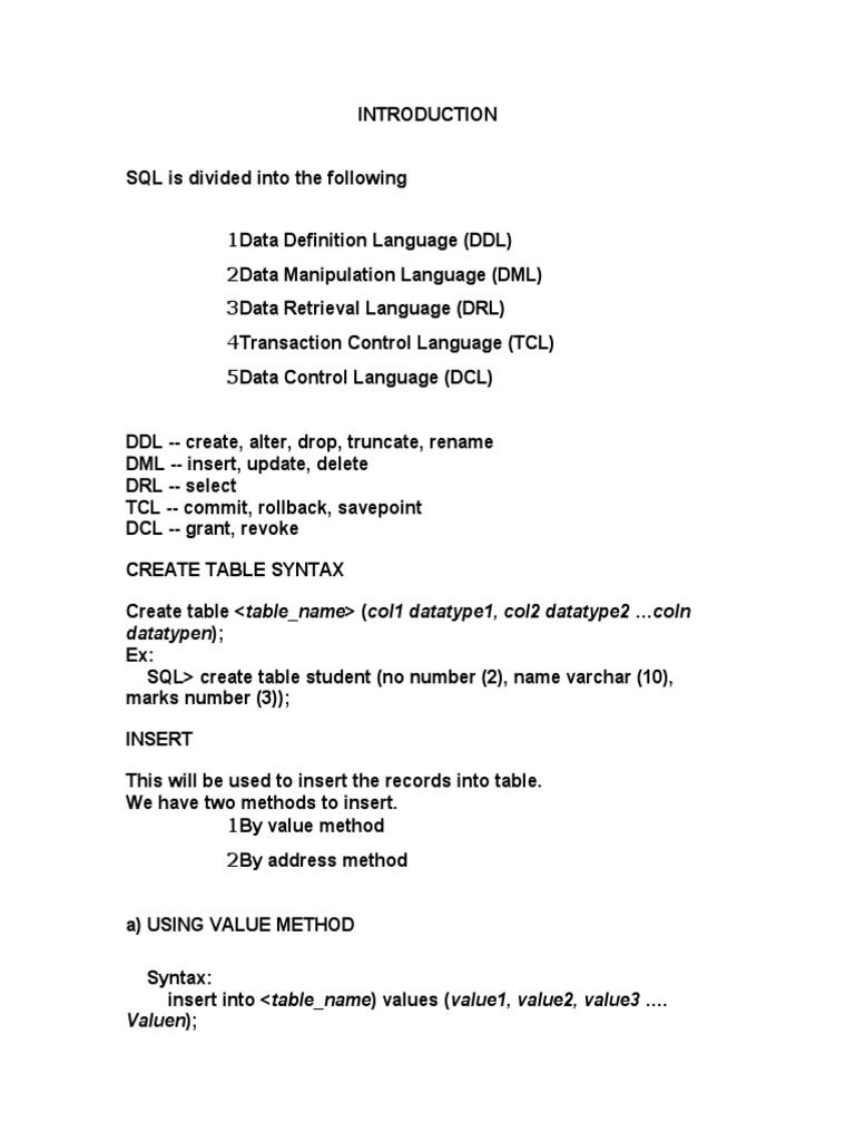 Best SQL PLSQL Documents | PDF | Data Management | Exponentiation
