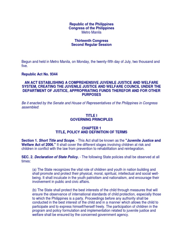 RA 9344 Provision | PDF