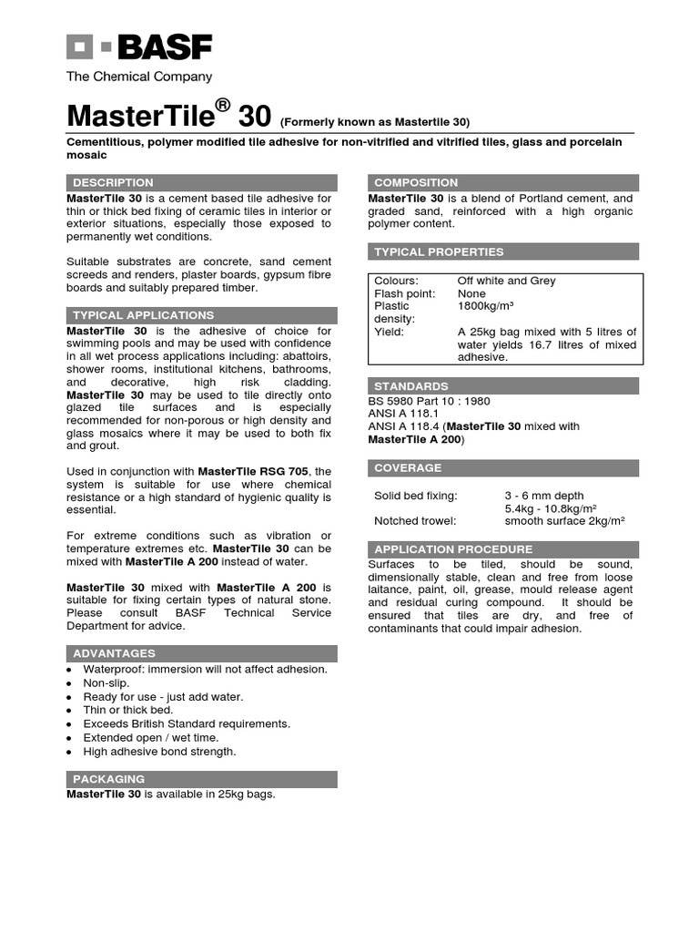 MasterTile 30 | PDF | Tile | Flooring