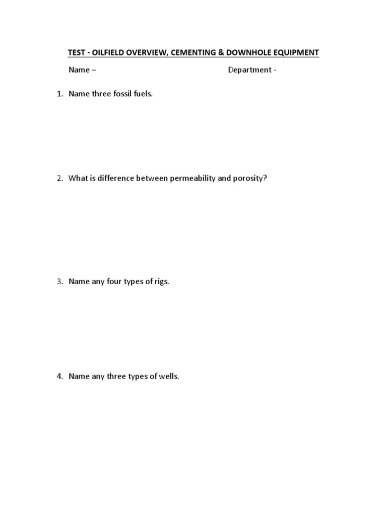 Oilfield Basics & Equipment Guide | PDF