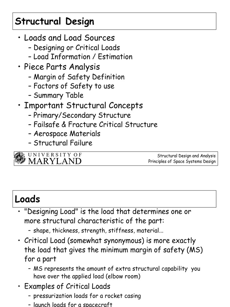 Principles of Structural Design and Analysis for Space Systems | PDF ...