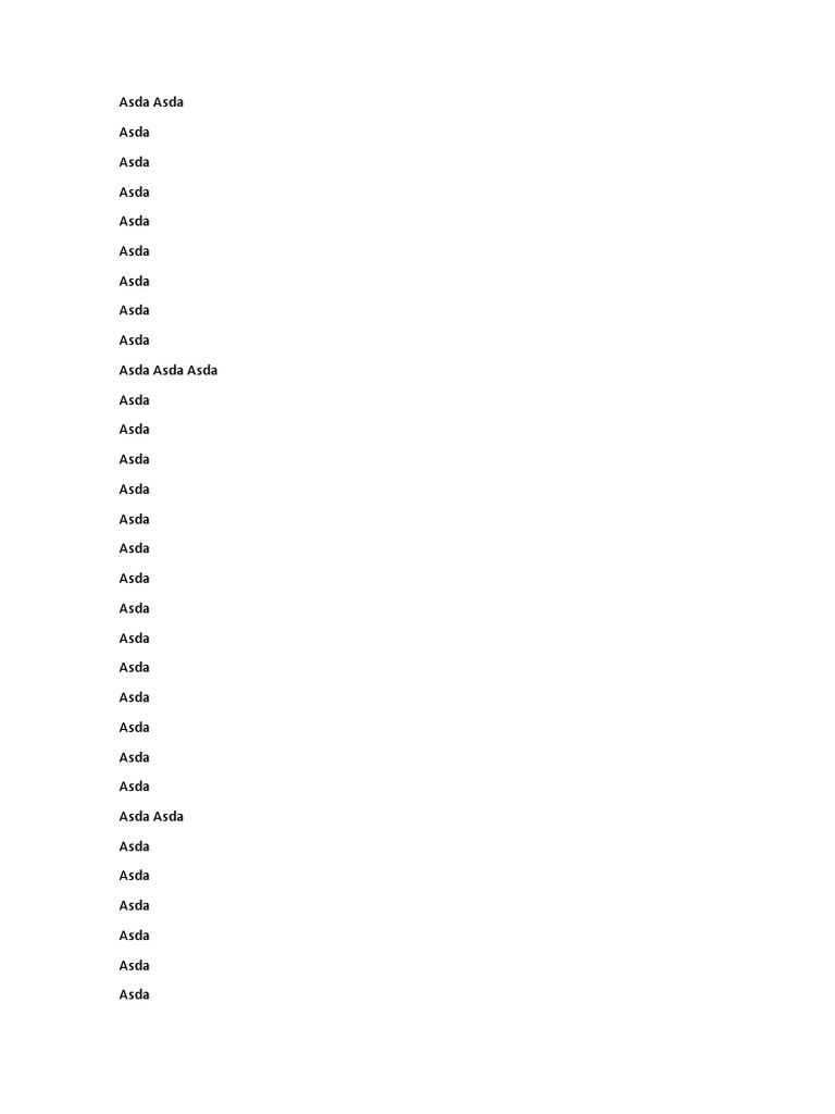 Asda Asda | PDF
