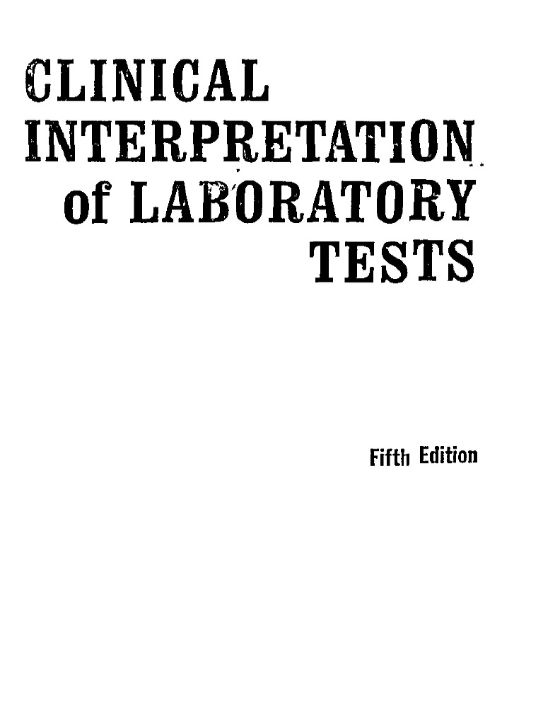 Clinical Interpretation of Laboratory Tests - Edition Fifth | PDF ...