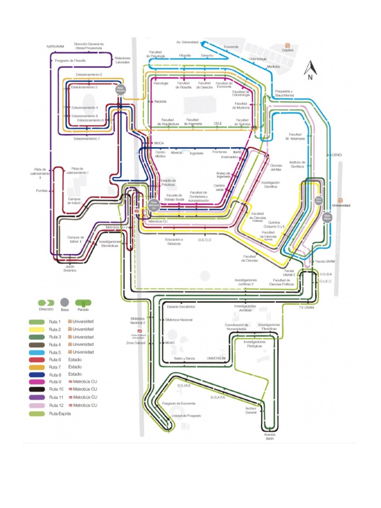 Mapa Rutas Del Pumabus