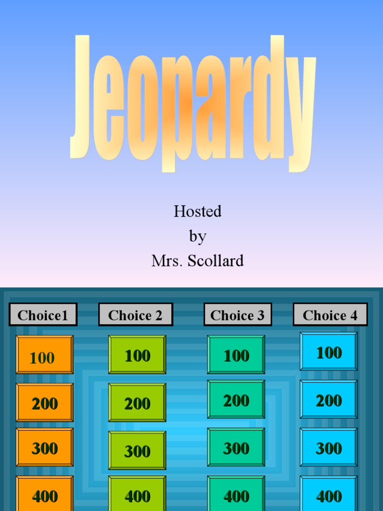 Jeopardy Review For Units 4 and 5 | PDF