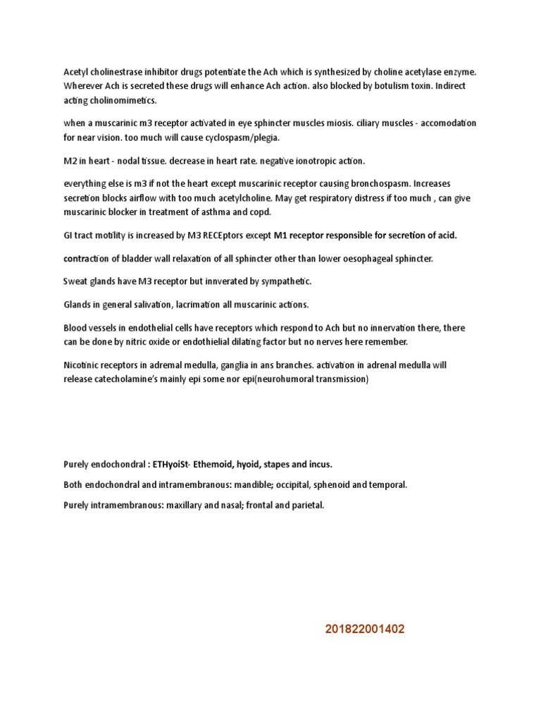 Cyclospasm and Cholinergic Actions | PDF | Acetylcholine | Neurochemistry